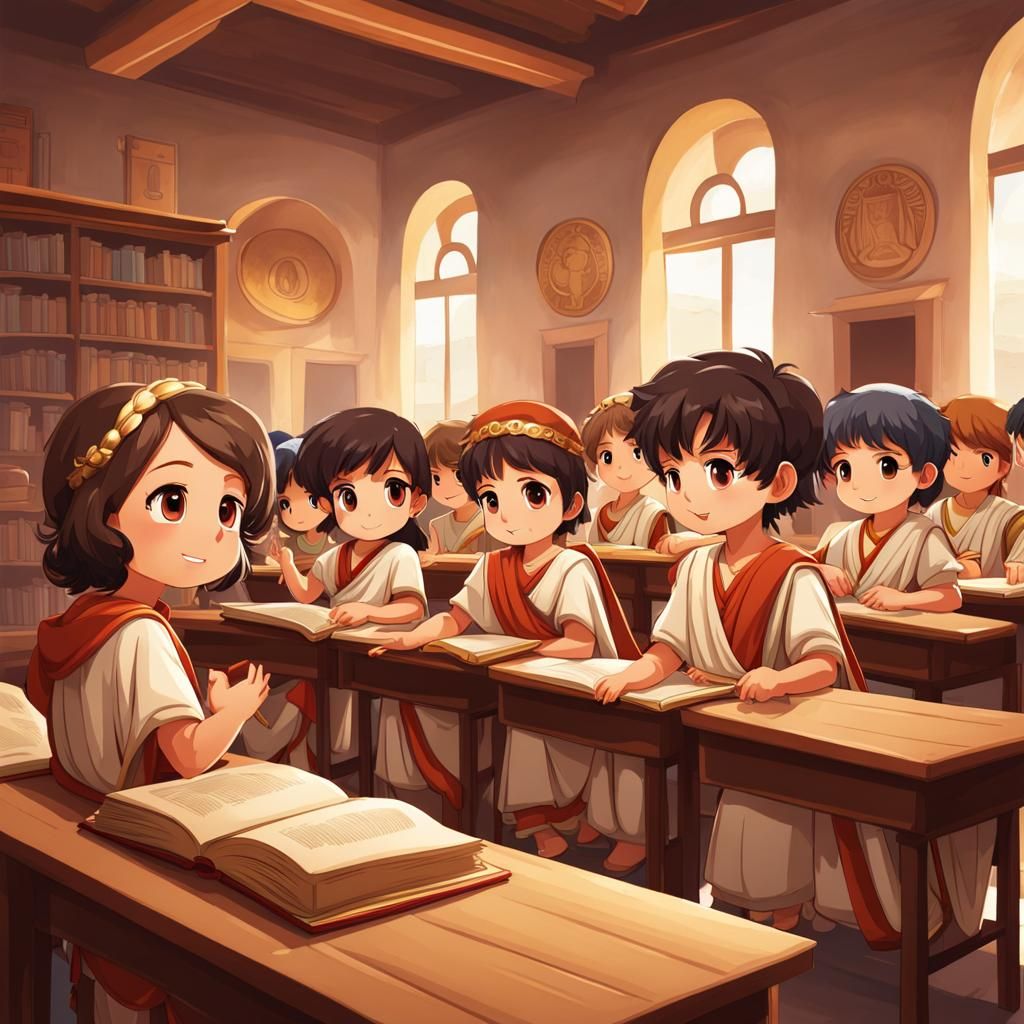 Discipuli Romani (Chibi) 240122A - AI Generated Artwork - NightCafe Creator