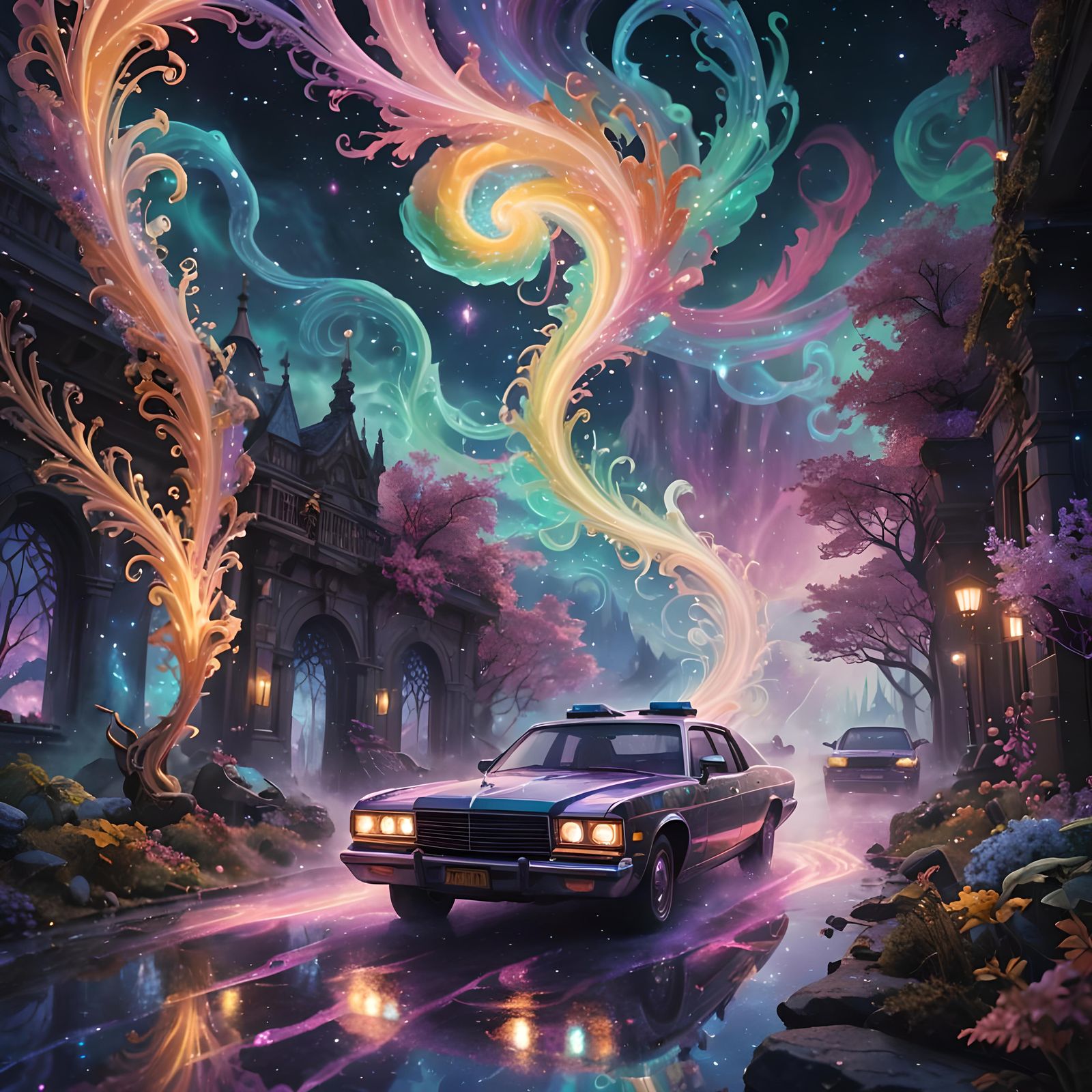 The Dream Police, deep color surrealism ethereal, astral,8k dynamic ...