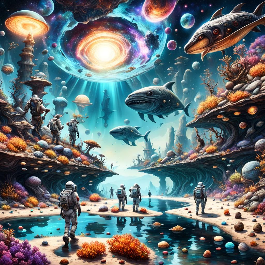 Dry land fishy realm - AI Generated Artwork - NightCafe Creator