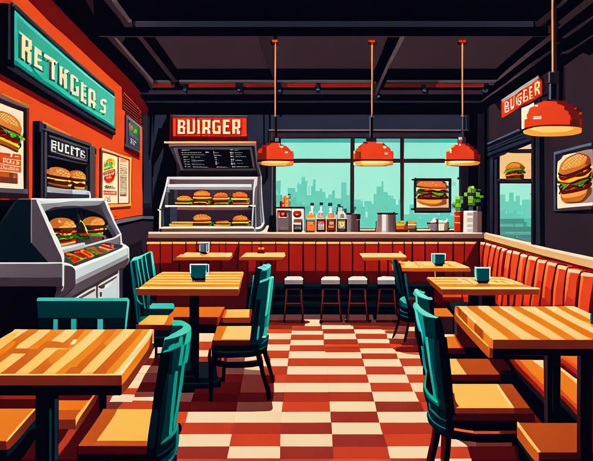 The Patty Place (Pixel Art) - AI Generated Artwork - NightCafe Creator