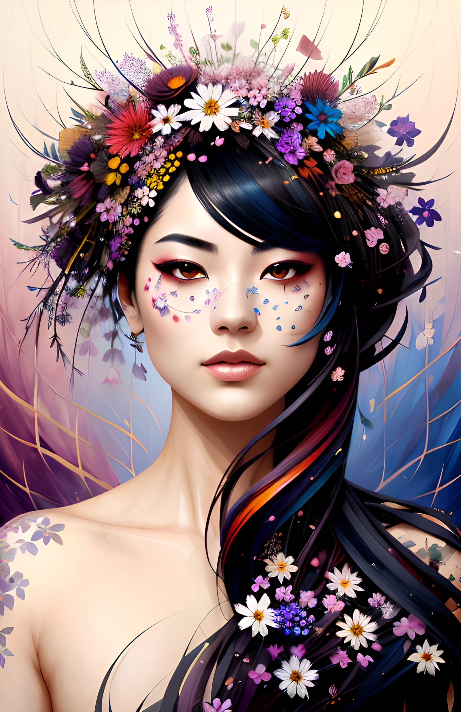 Flower Girl - AI Generated Artwork - NightCafe Creator