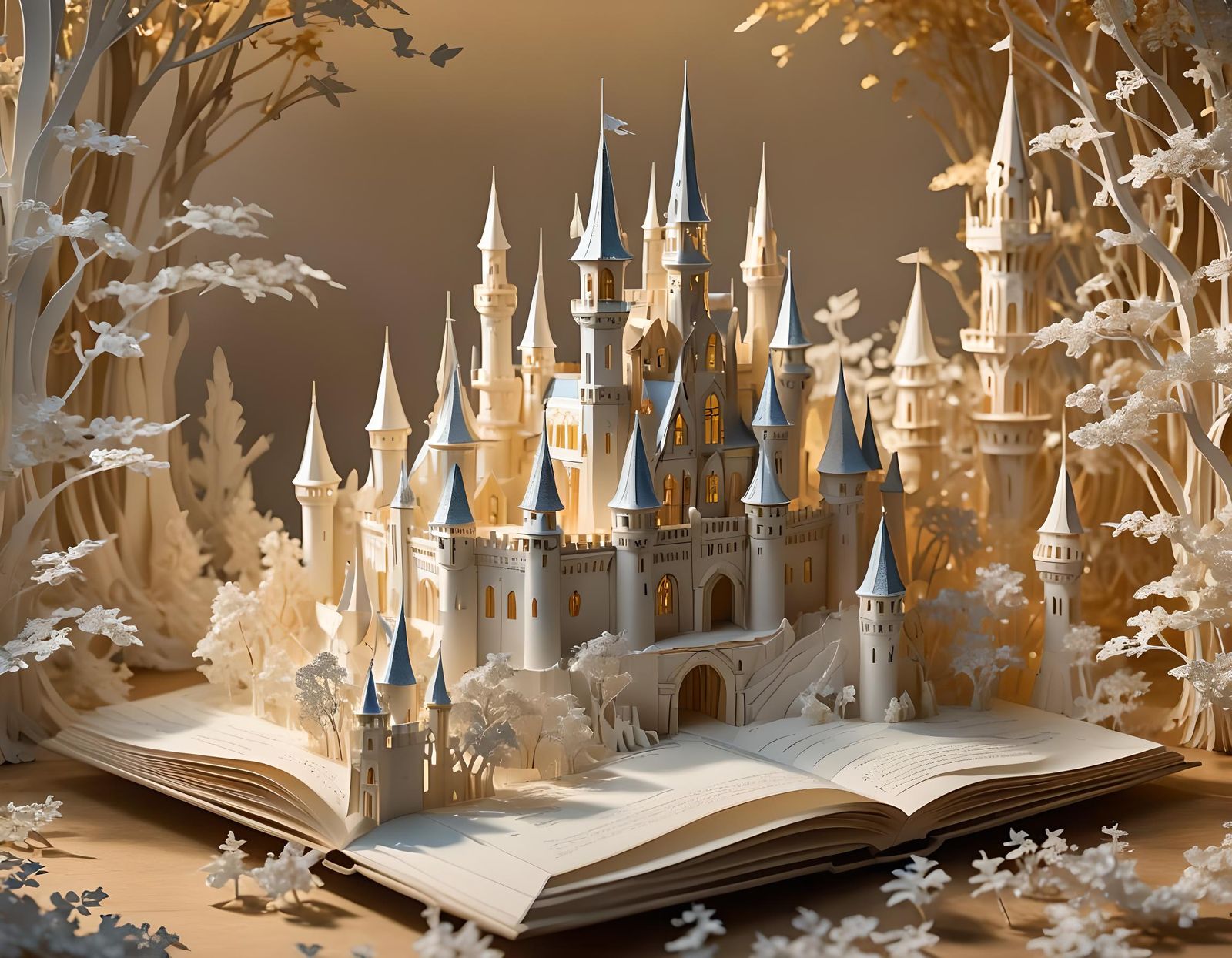 The White Castle Pop-Up Book. Paper Art - AI Generated Artwork - NightCafe Creator