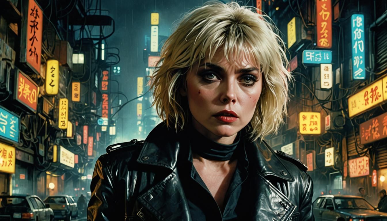 A Beautiful Science Fiction Cyberpunk Noir Scene Of Debbie Harry As Pris In Blade Runner Ai