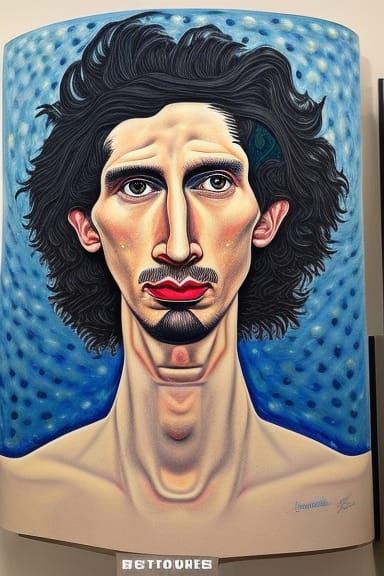 ::Adam Driver:: portrait head and shoulders backlit lowbrow Harlem ...