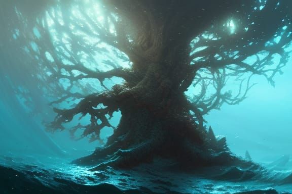 Underwater tree - AI Generated Artwork - NightCafe Creator