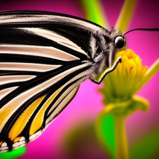 Macro Butterfly - AI Generated Artwork - NightCafe Creator