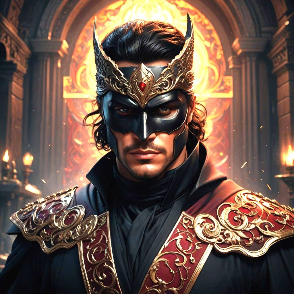 Elegant Zorro Concept Art in Vibrant Colors - AI Art