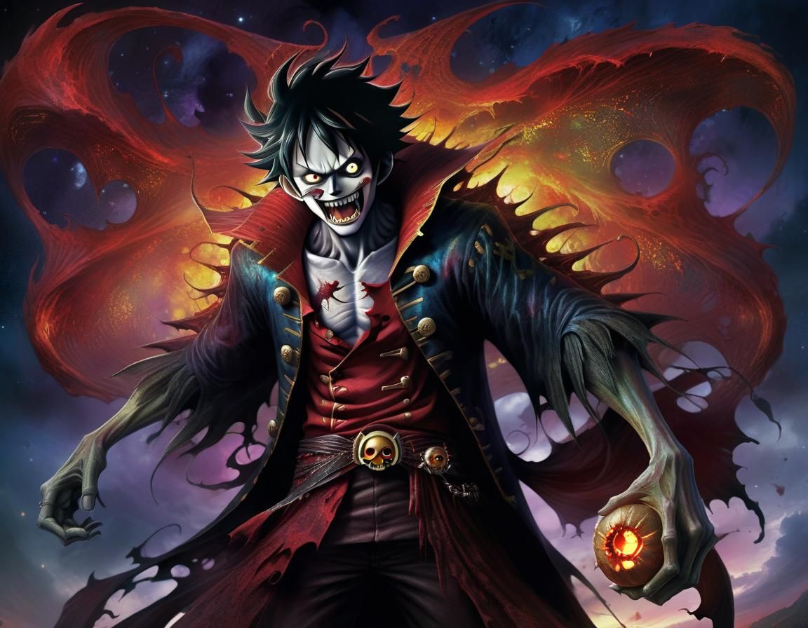 Luffy under the influence of vampire vampire fruit - AI Generated ...