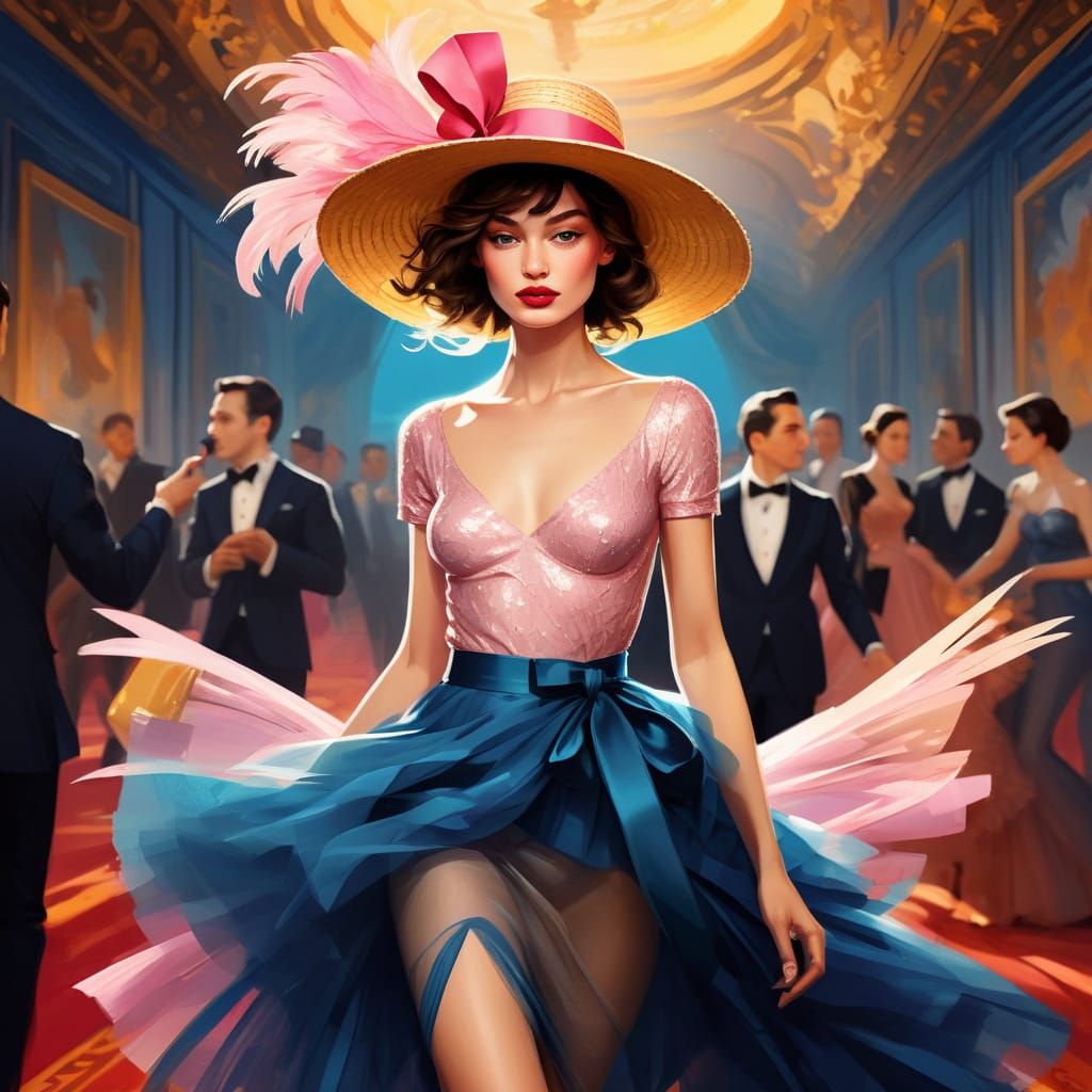 Portrait - Glamorous Strauss Bird Struts Red Carpet in Fashi...