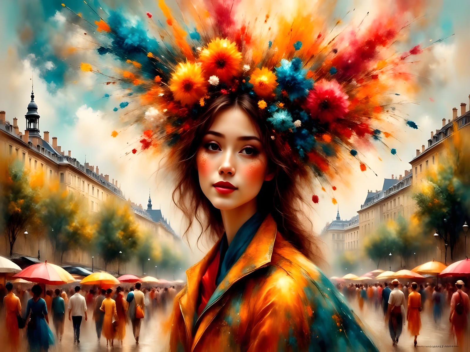 A colorful portrait of a festival in Milan.