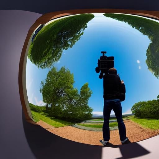 A man filming a movie in VR - AI Generated Artwork - NightCafe Creator