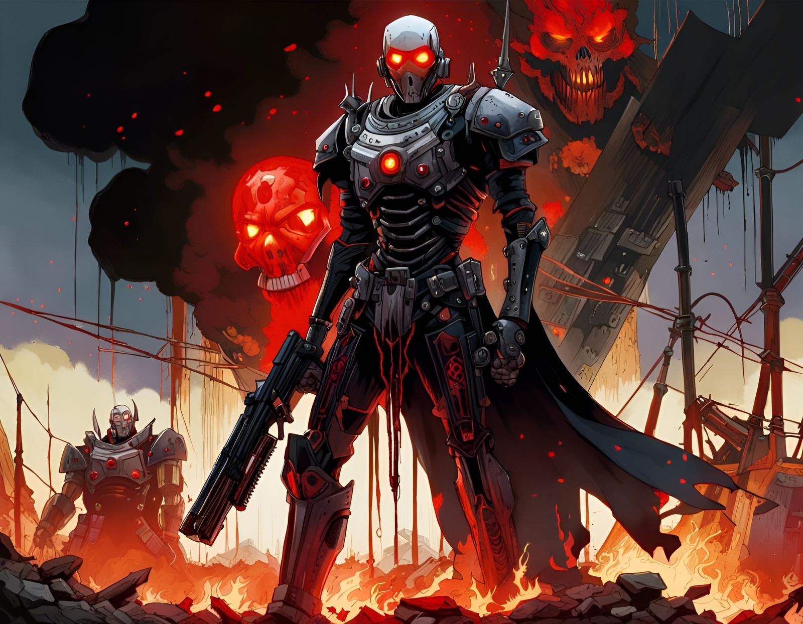 Deadly Cyborg - AI Generated Artwork - NightCafe Creator