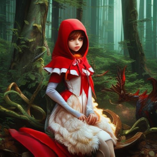 Little Red Riding Hood - AI Generated Artwork - NightCafe Creator