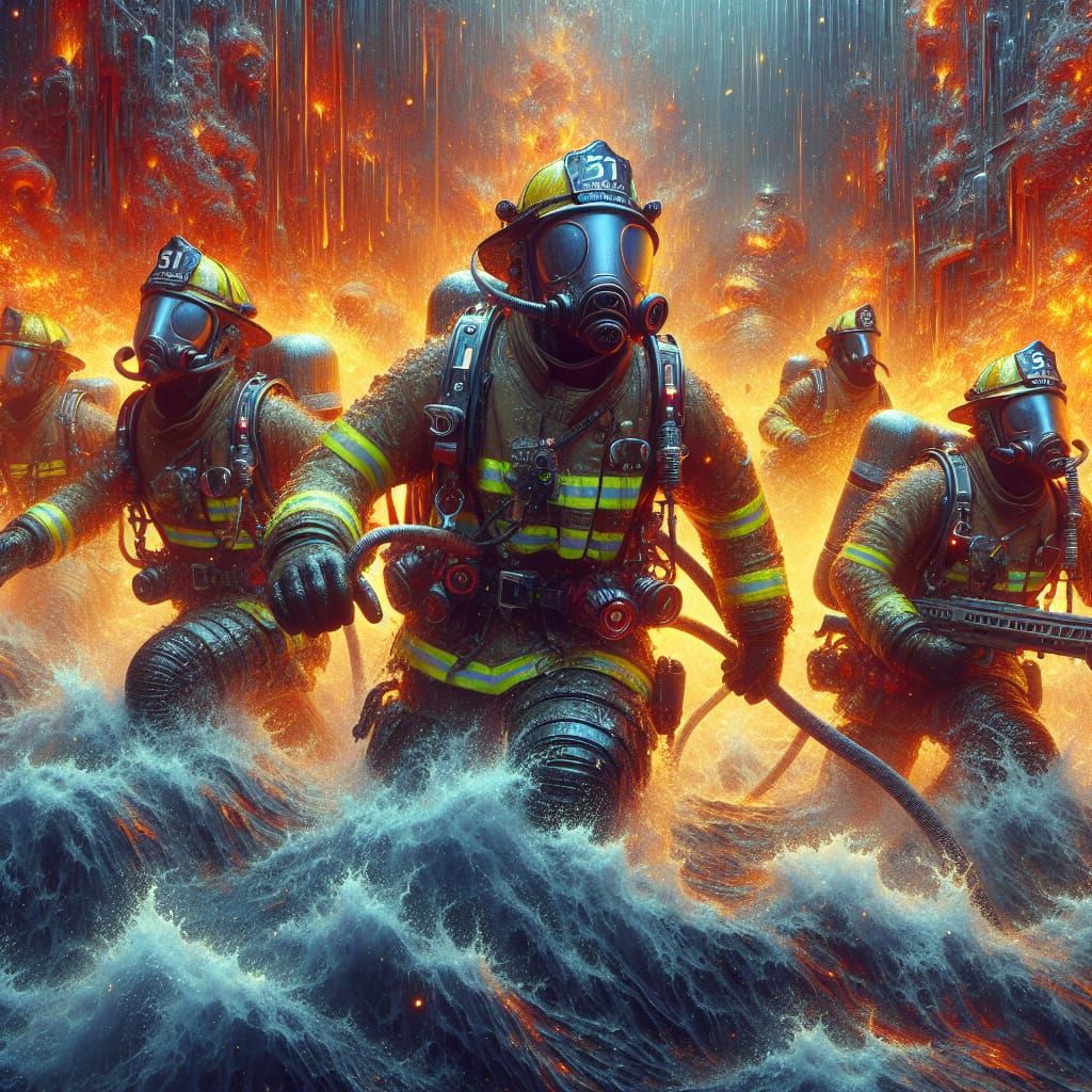 Firefighters - AI Generated Artwork - NightCafe Creator