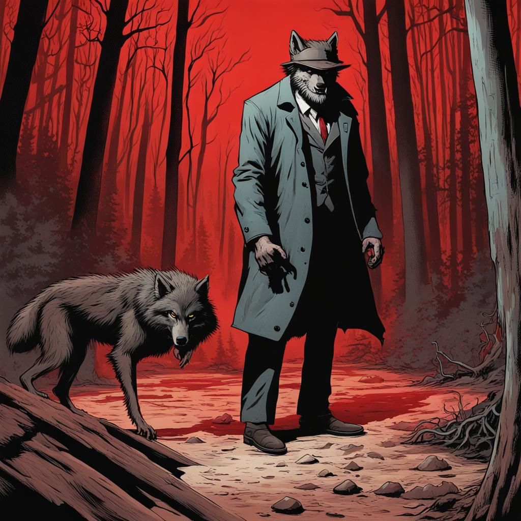 Detective wolfman - AI Generated Artwork - NightCafe Creator