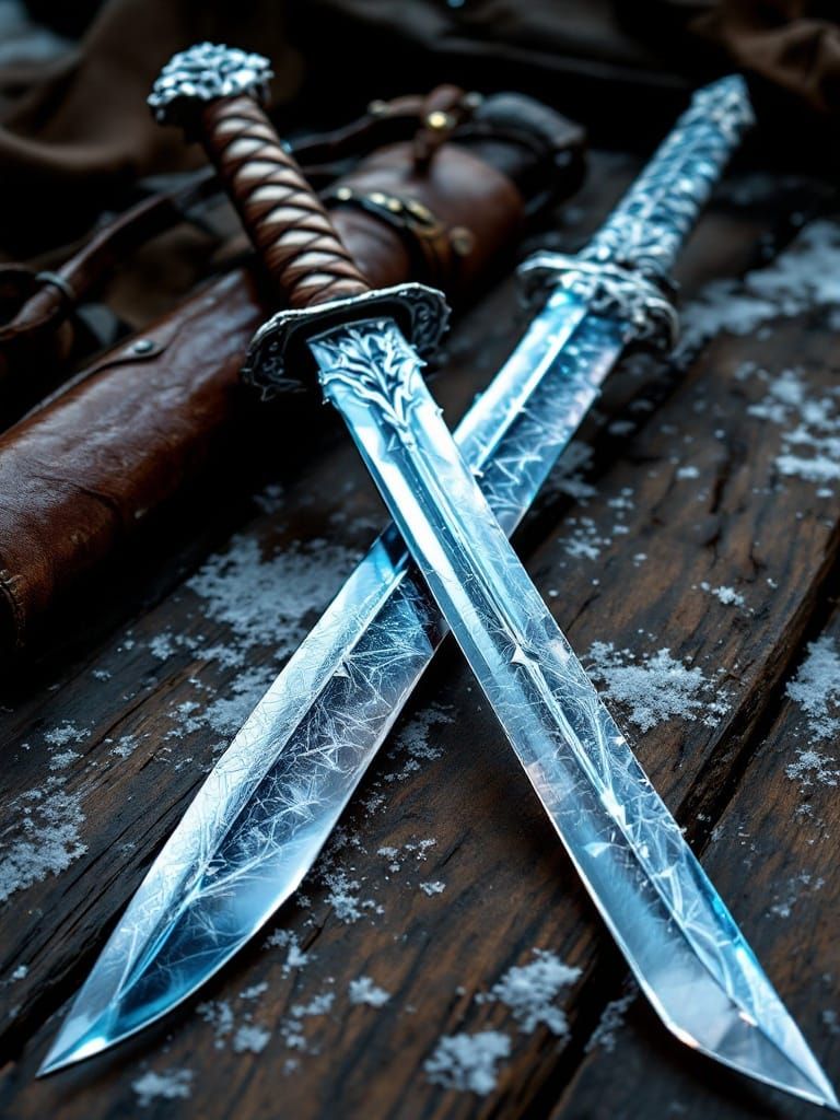 Attuned pair of shortswords - Angelus Ex Solis & Angelus Lunae