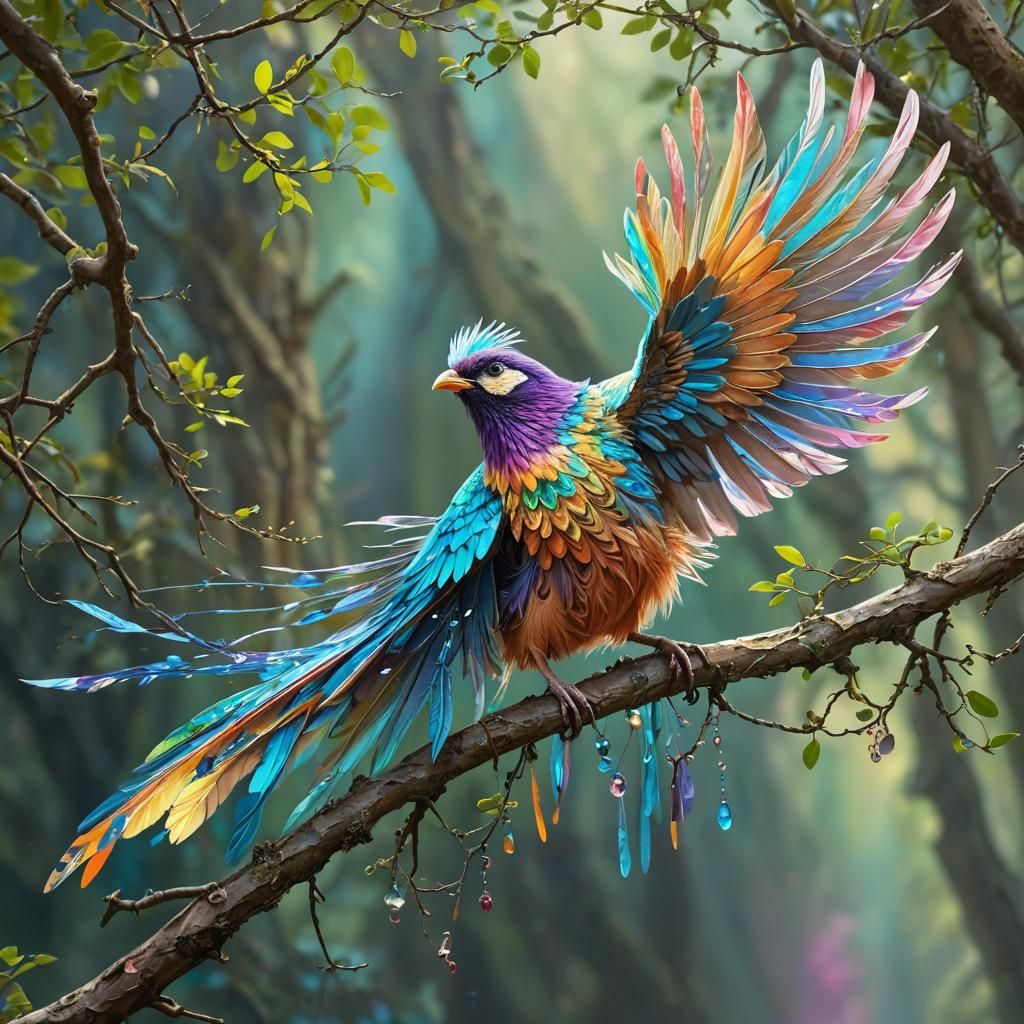 Feathers of Faelight - AI Generated Artwork - NightCafe Creator