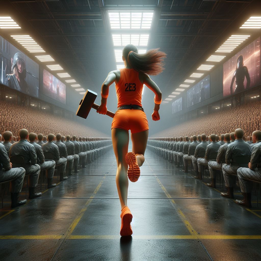 Computer ad 1984 - AI Generated Artwork - NightCafe Creator