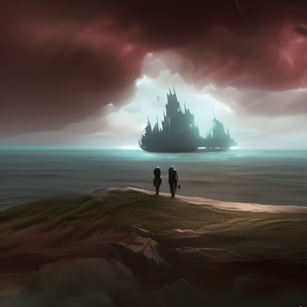A Distant Ship's Smoke on the Horizon - AI Generated Artwork ...