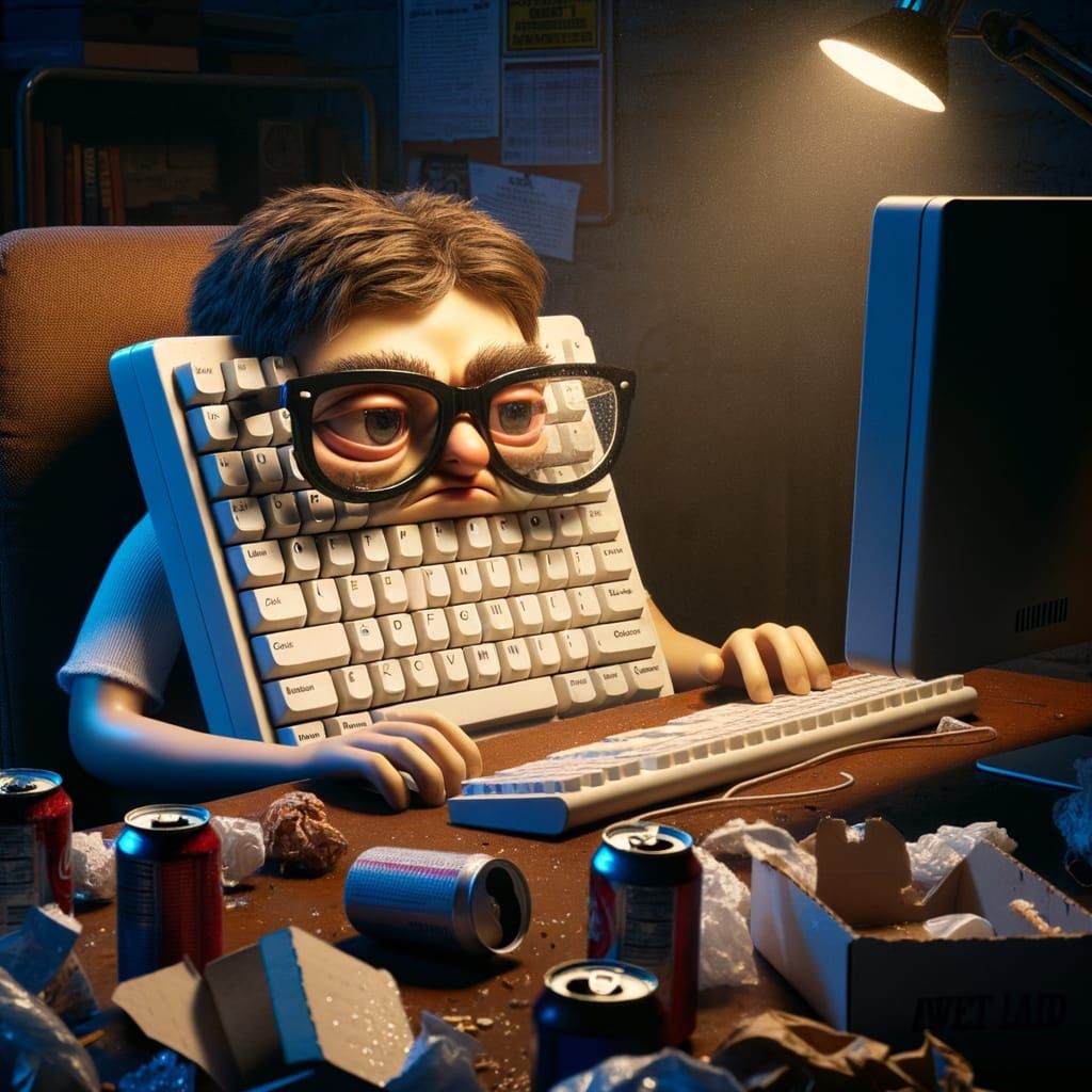 The Keyboard Warrior - AI Generated Artwork - NightCafe Creator