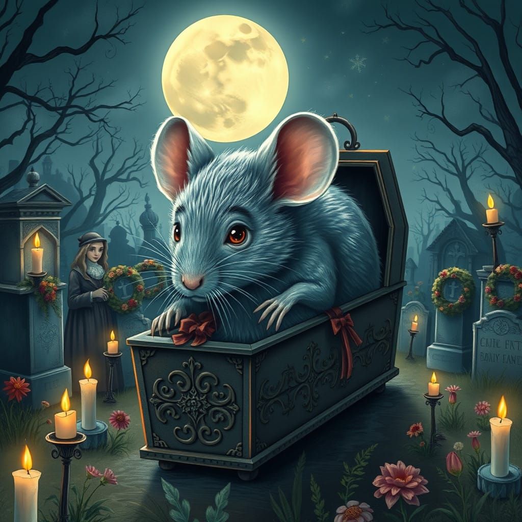 Mourners Gather for a Majestic Mouse's Funeral in ... - AI Art