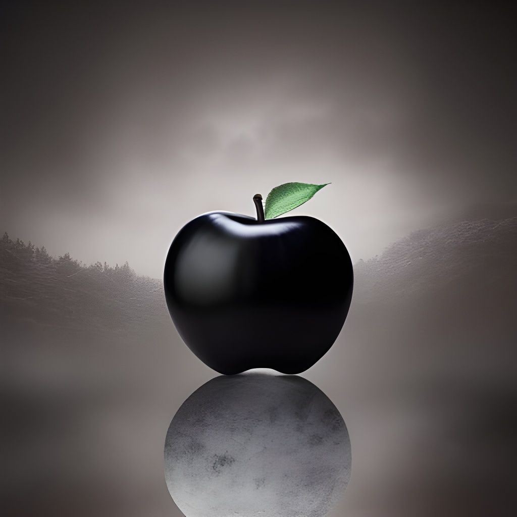 Beautiful gothic black matte apple 🍏 🍎 - AI Generated Artwork ...