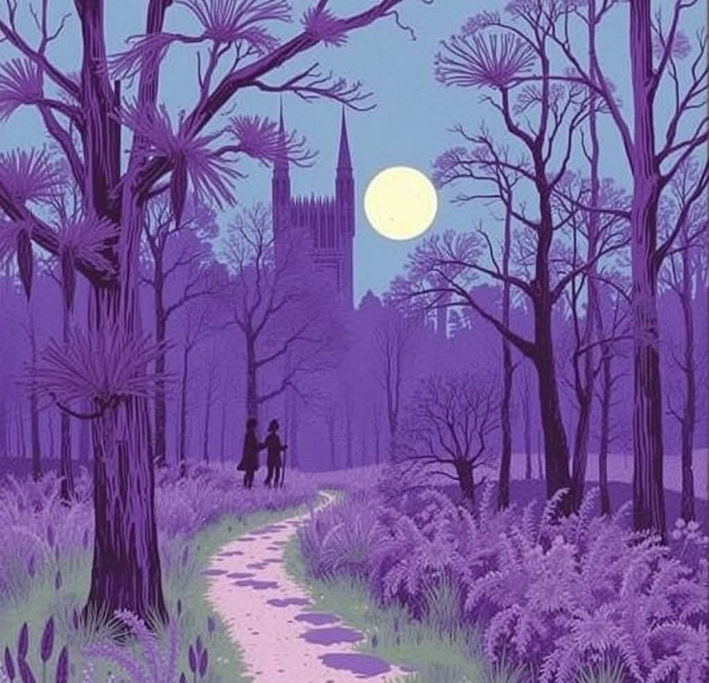 Regal Violet Masterpiece in Rich Violet Hues - AI Art