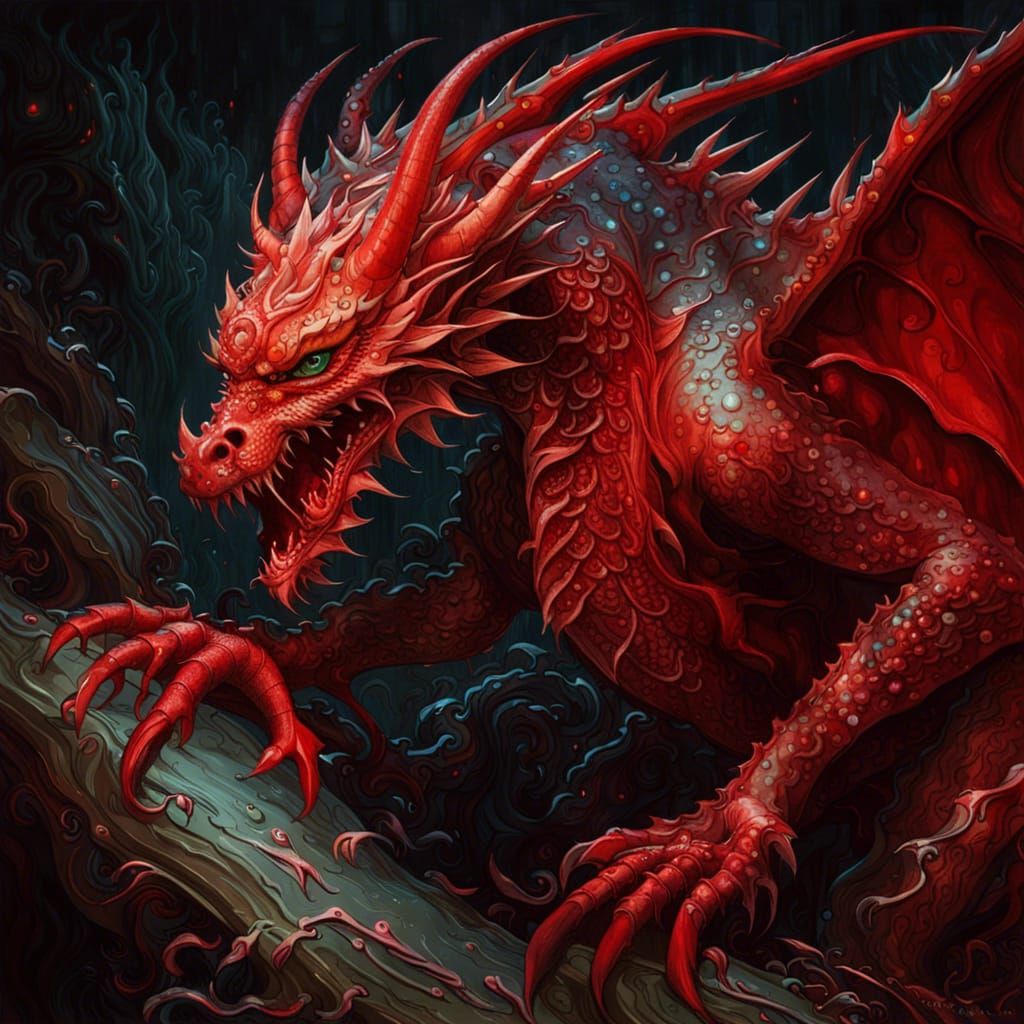 Red dragon - AI Generated Artwork - NightCafe Creator