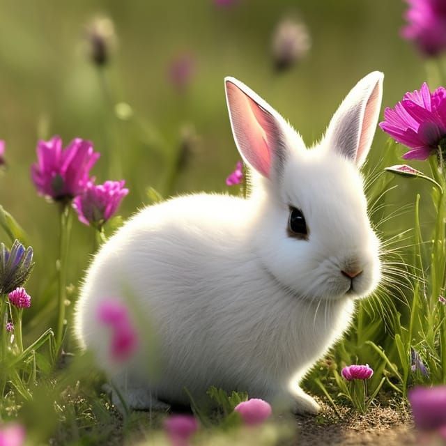 Adorable baby rabbit - AI Generated Artwork - NightCafe Creator