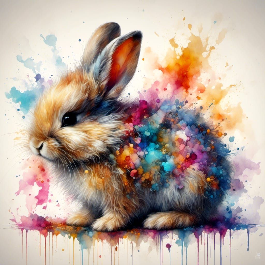 Grunge bunny - AI Generated Artwork - NightCafe Creator