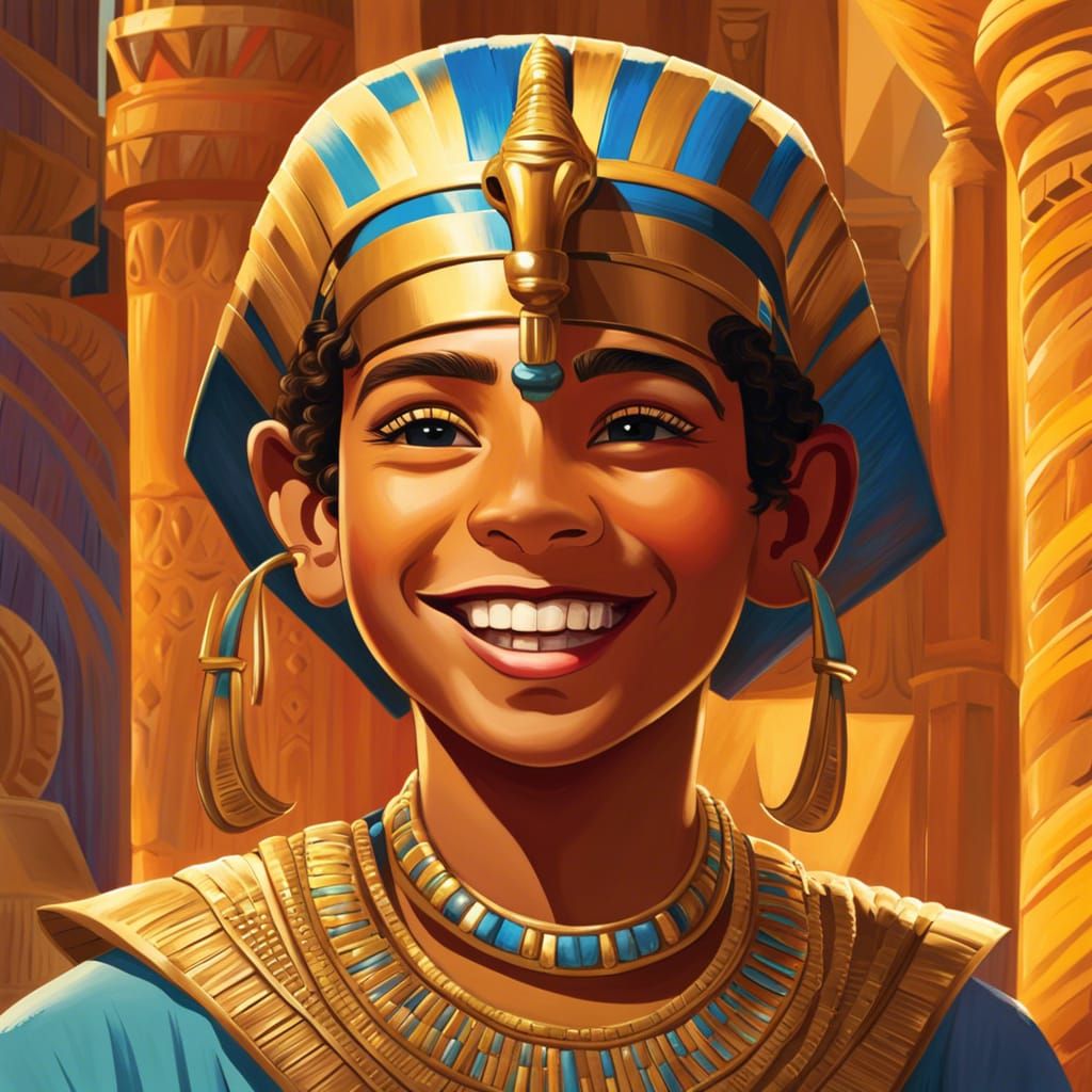 Happy Young Pharaoh - AI Generated Artwork - NightCafe Creator
