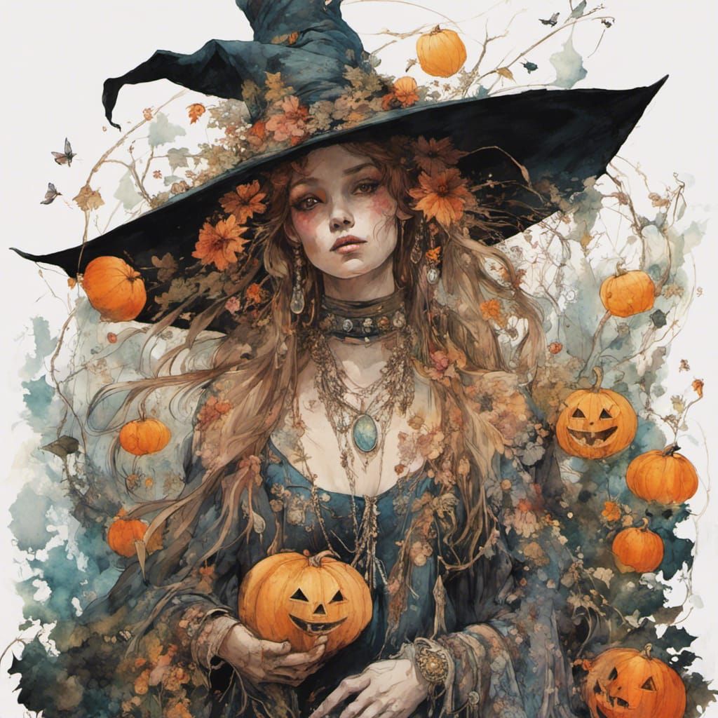 99 Witches for Halloween (93) - AI Generated Artwork - NightCafe Creator