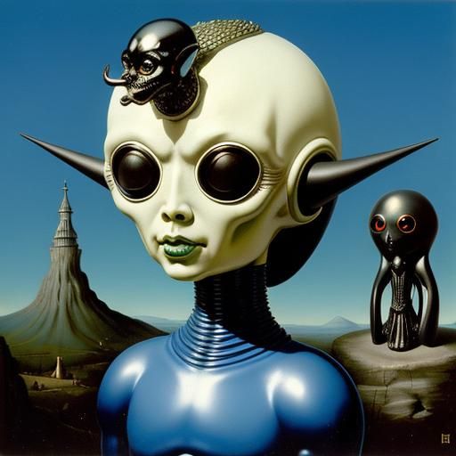 Alien Bobblehead - AI Generated Artwork - NightCafe Creator