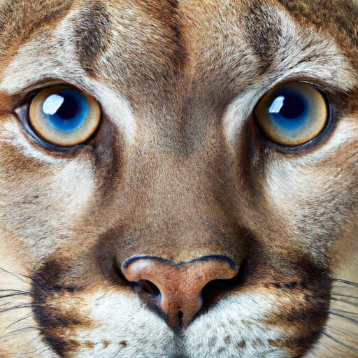 puma with blue eyes - AI Generated Artwork - NightCafe Creator