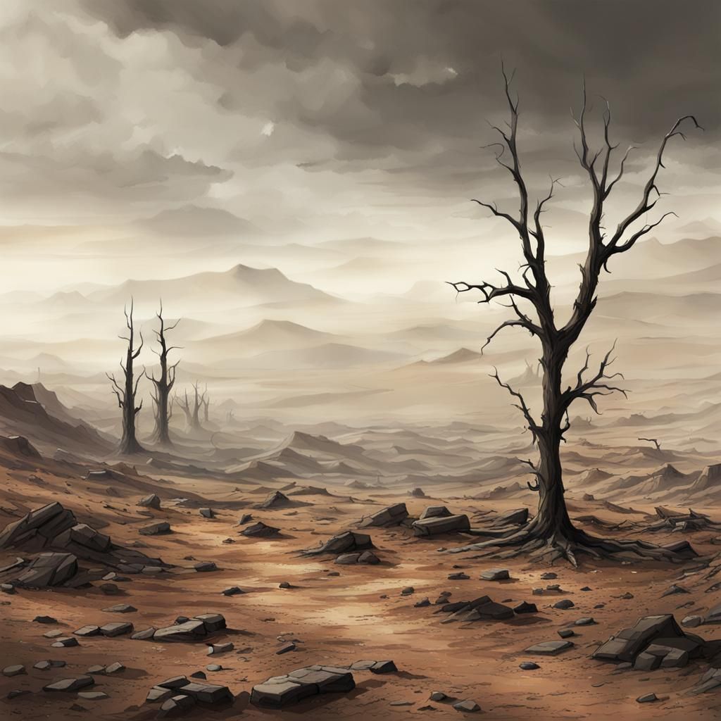 Desolate Wasteland - AI Generated Artwork - NightCafe Creator