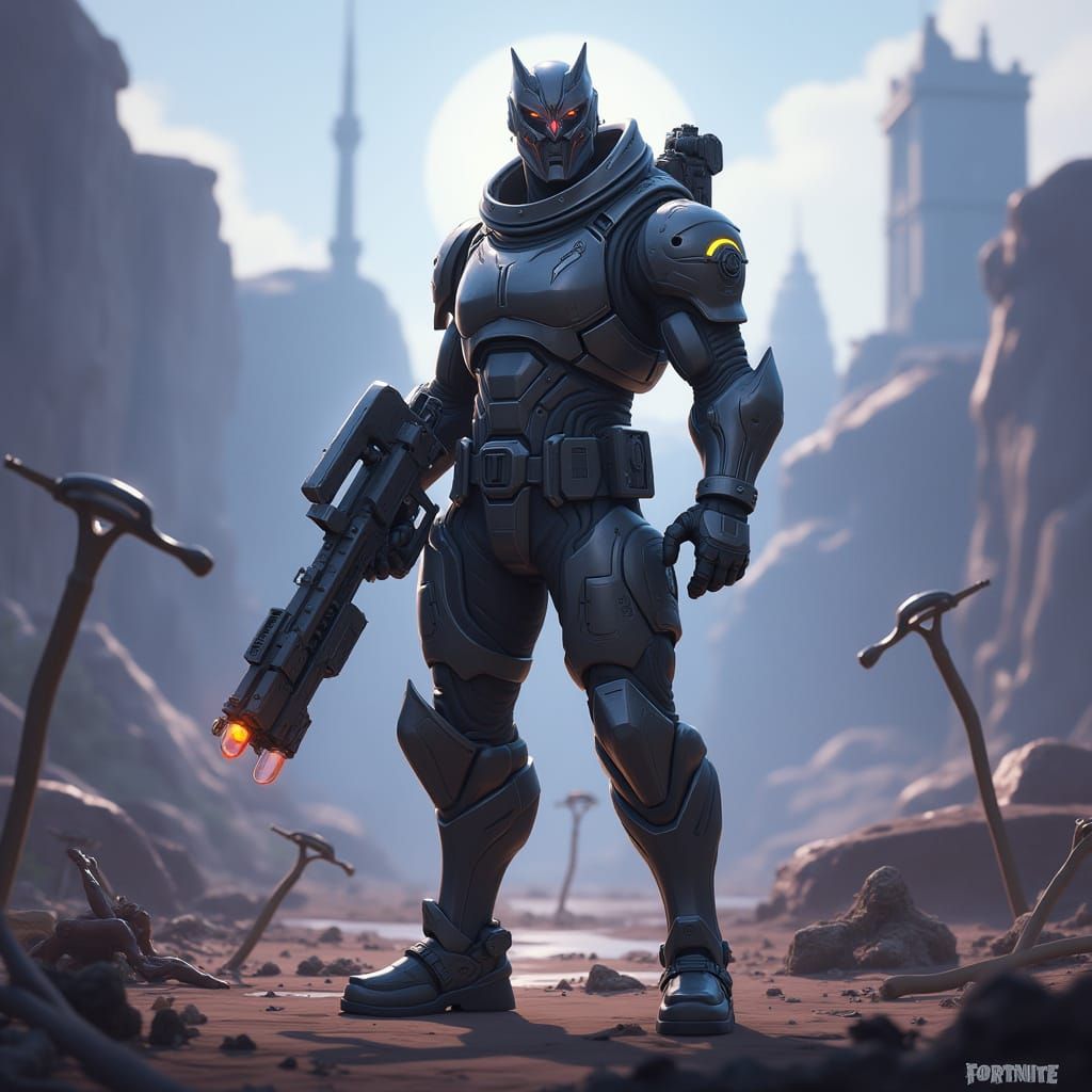 fortnite fight zero build - Cyberpunk Warrior Dominates a Fu...