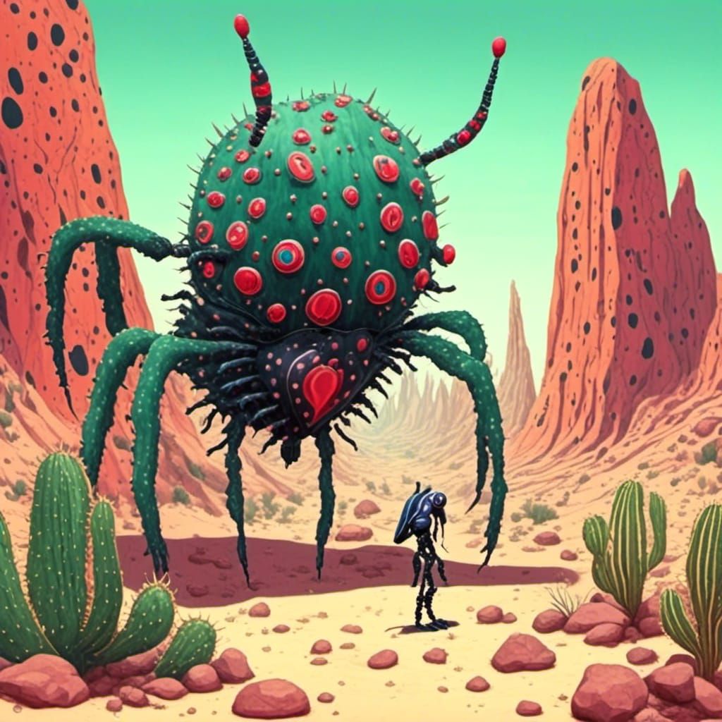 Cactus monster - AI Generated Artwork - NightCafe Creator