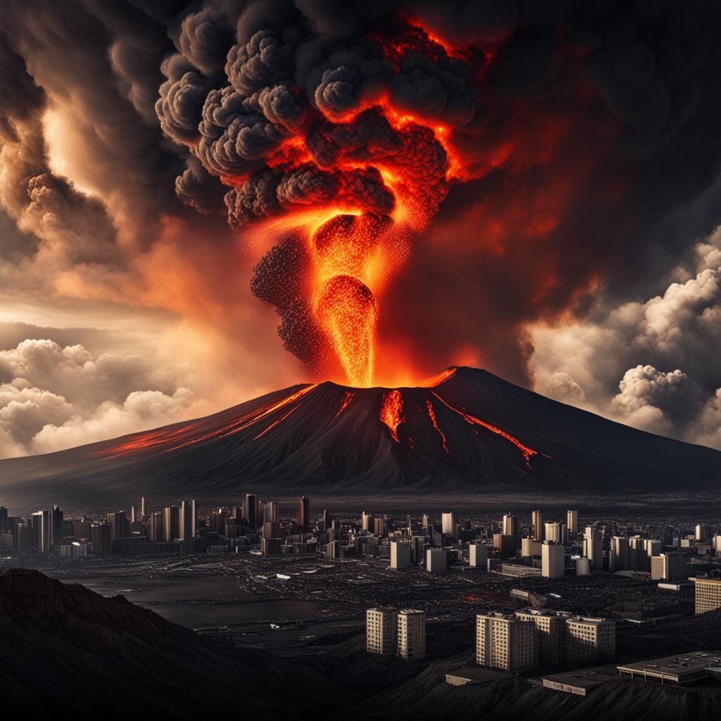 Volcano Eruption - Scary Nature's Fury... - AI Generated Artwork ...