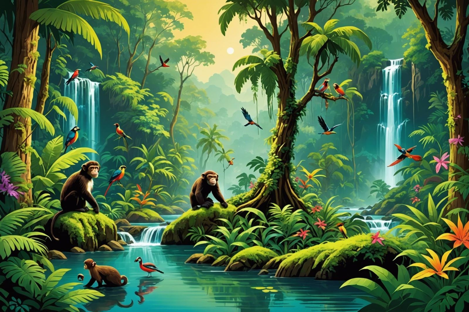 Rainforest Scenes. - AI Generated Artwork - NightCafe Creator