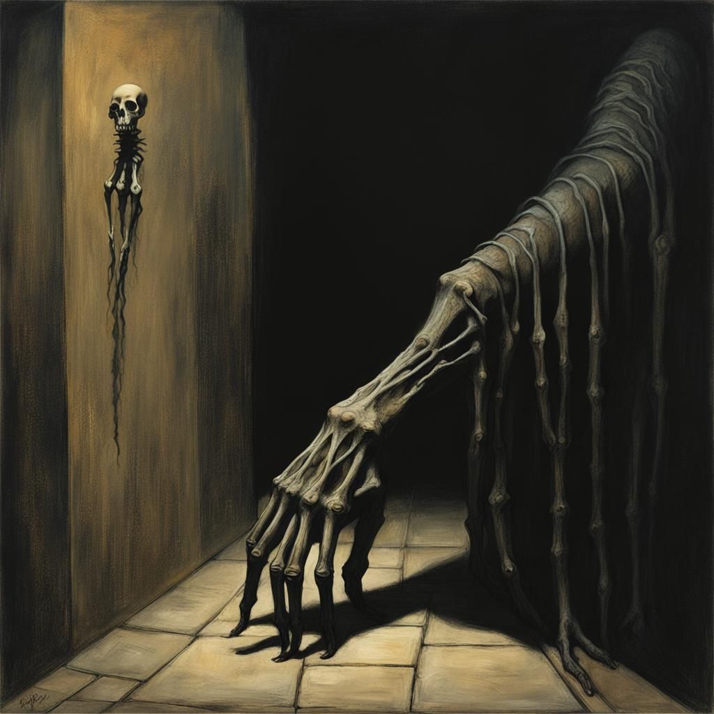 The Hand of a Skeleton - AI Generated Artwork - NightCafe Creator