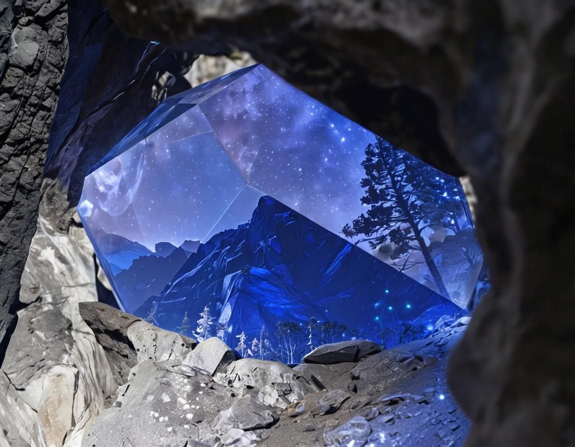 Inverted alternative reality and nature in a hollow sphere behind a ...