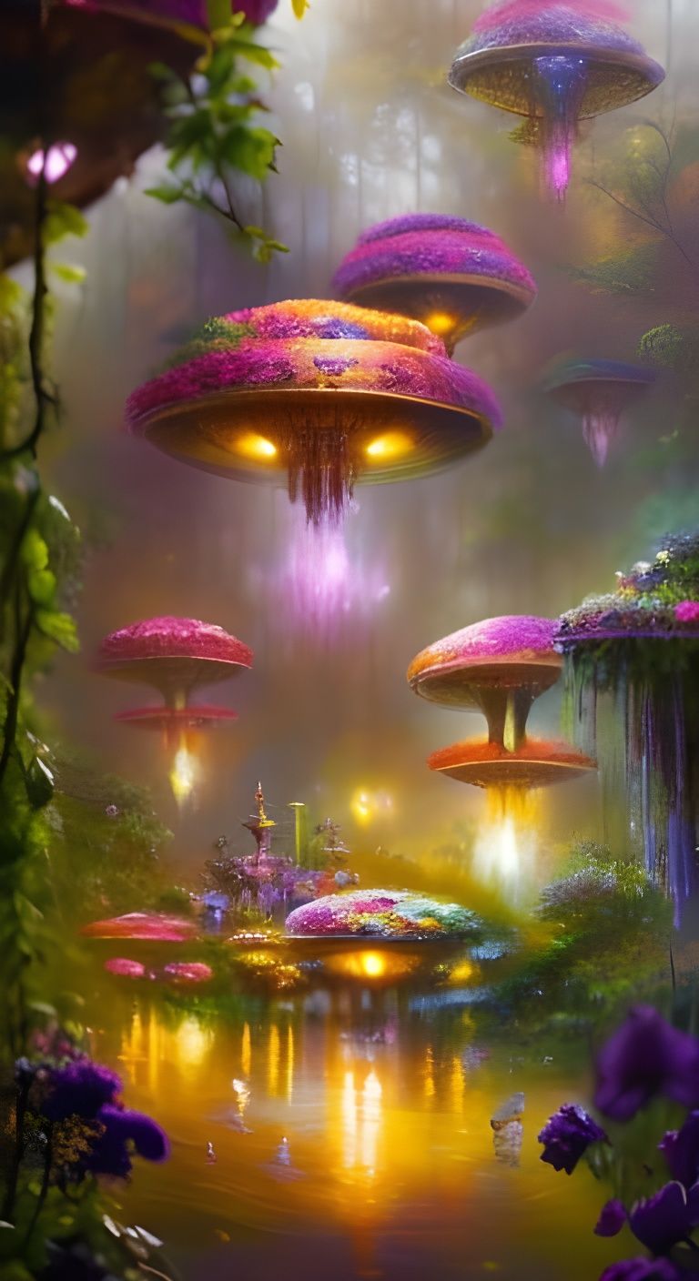 Fairy UFOs - AI Generated Artwork - NightCafe Creator