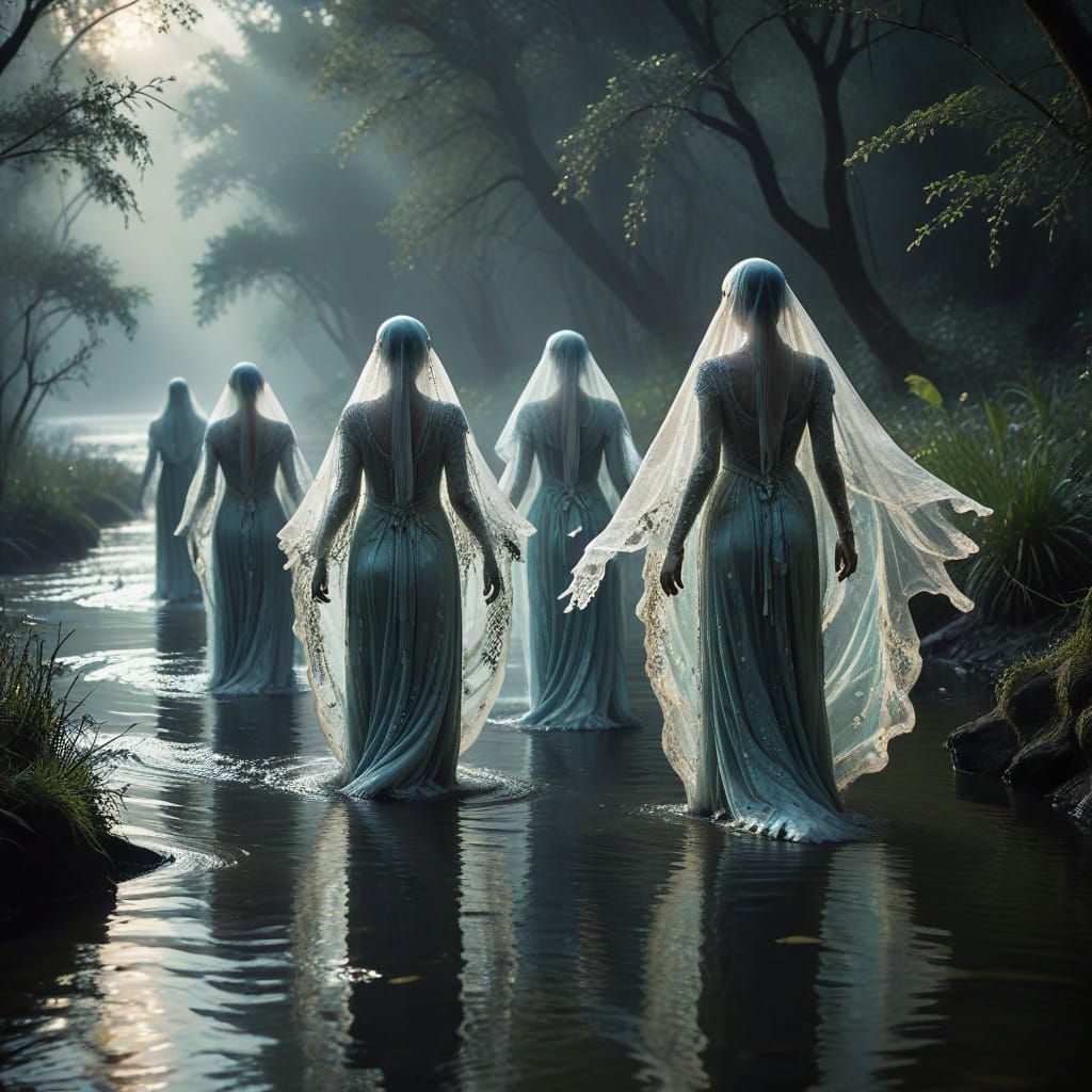 All you who have gone before, join us in peace. Crossing the river...