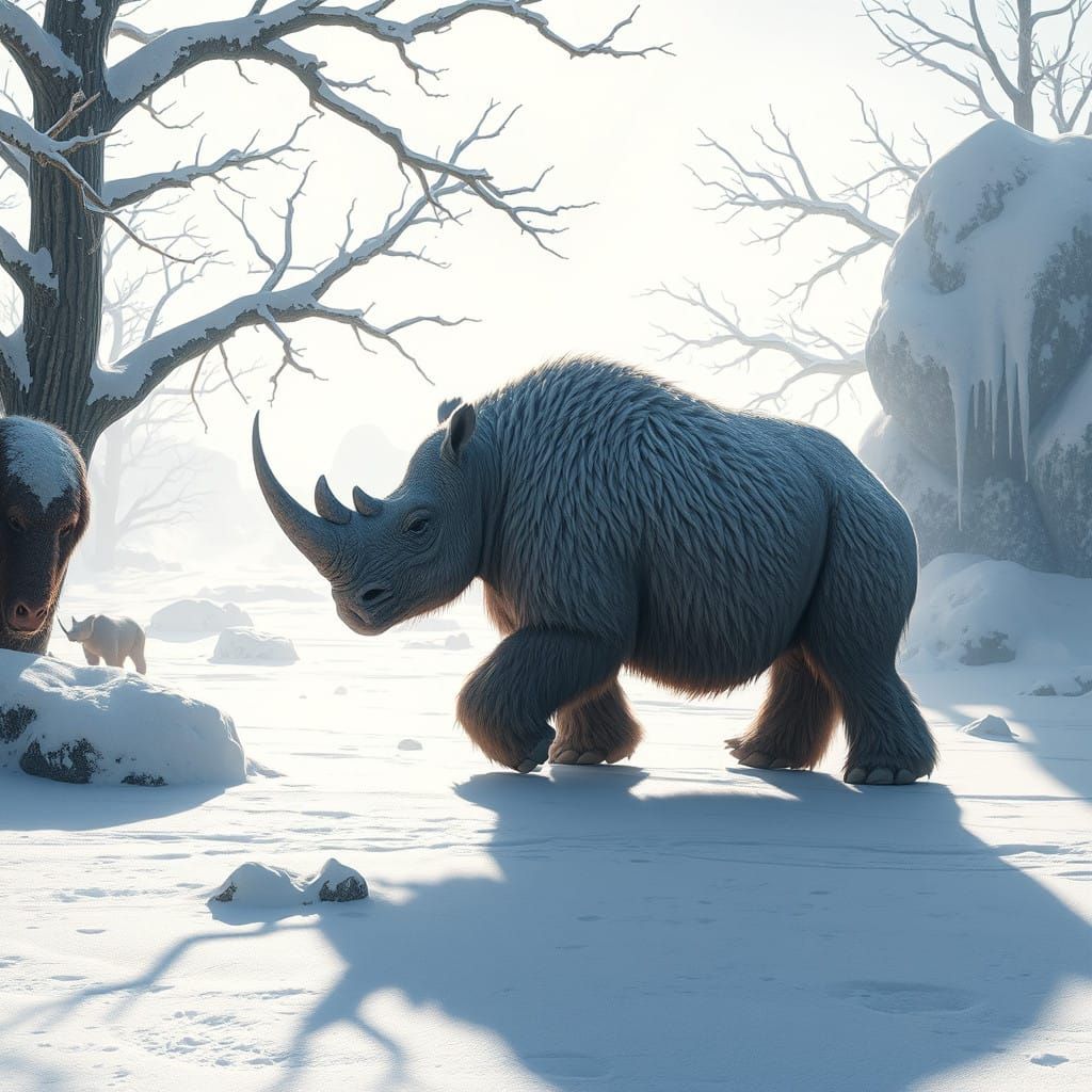 Ice Age, woolly rhinoceros - Ice Age, woolly rhinoceros
