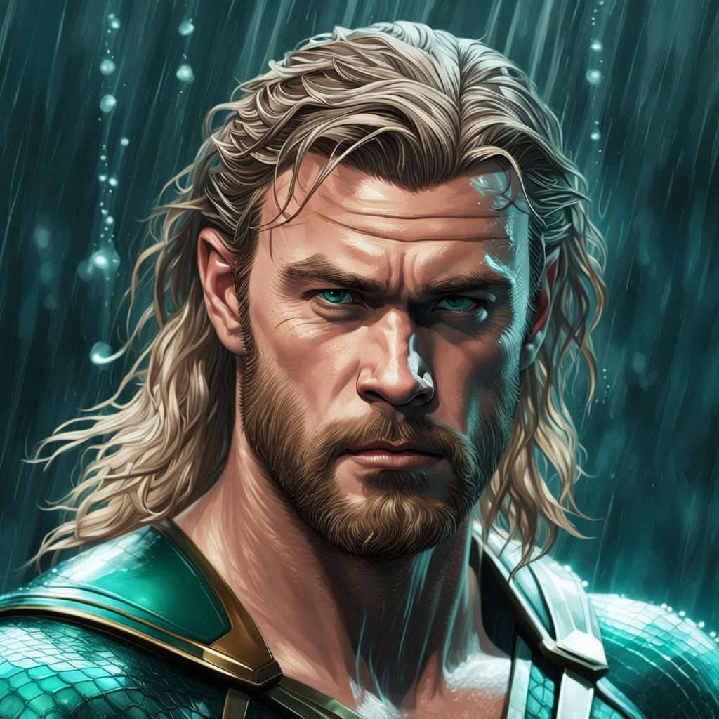 Chris Hemsworth as Aquaman - AI Generated Artwork - NightCafe Creator