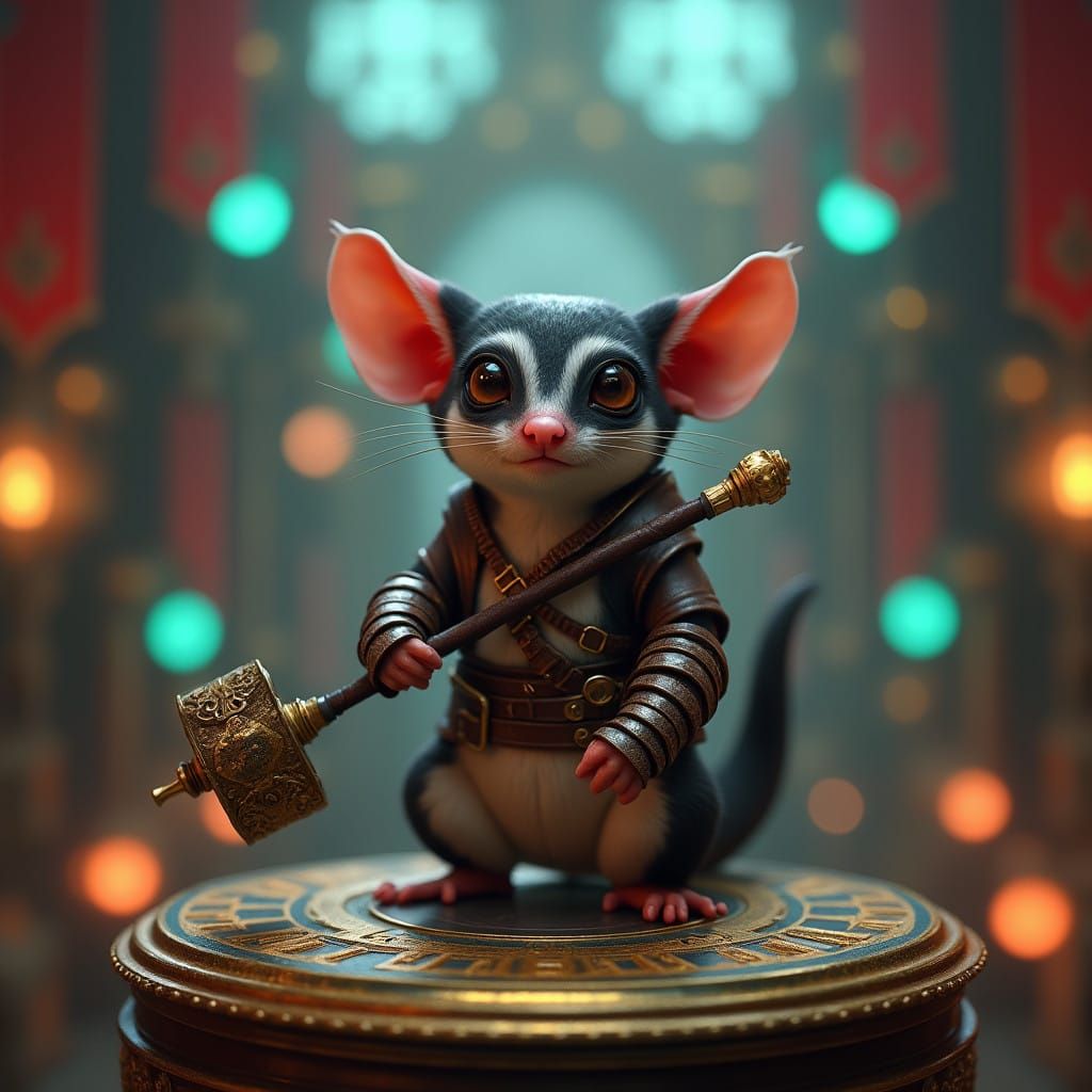 Sugar Glider Warrior in Marvel Airship Splendor - AI Art