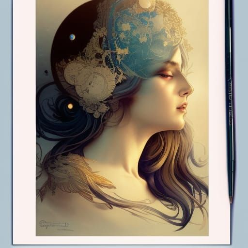 Personification of the moon - AI Generated Artwork - NightCafe Creator