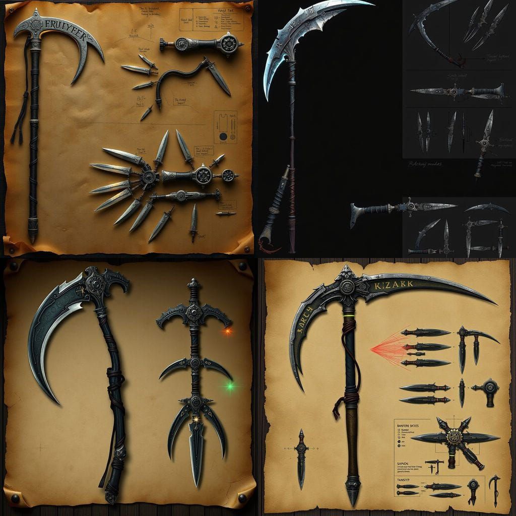 Ancient Arcane Trick Weapon Concept Art - AI Art