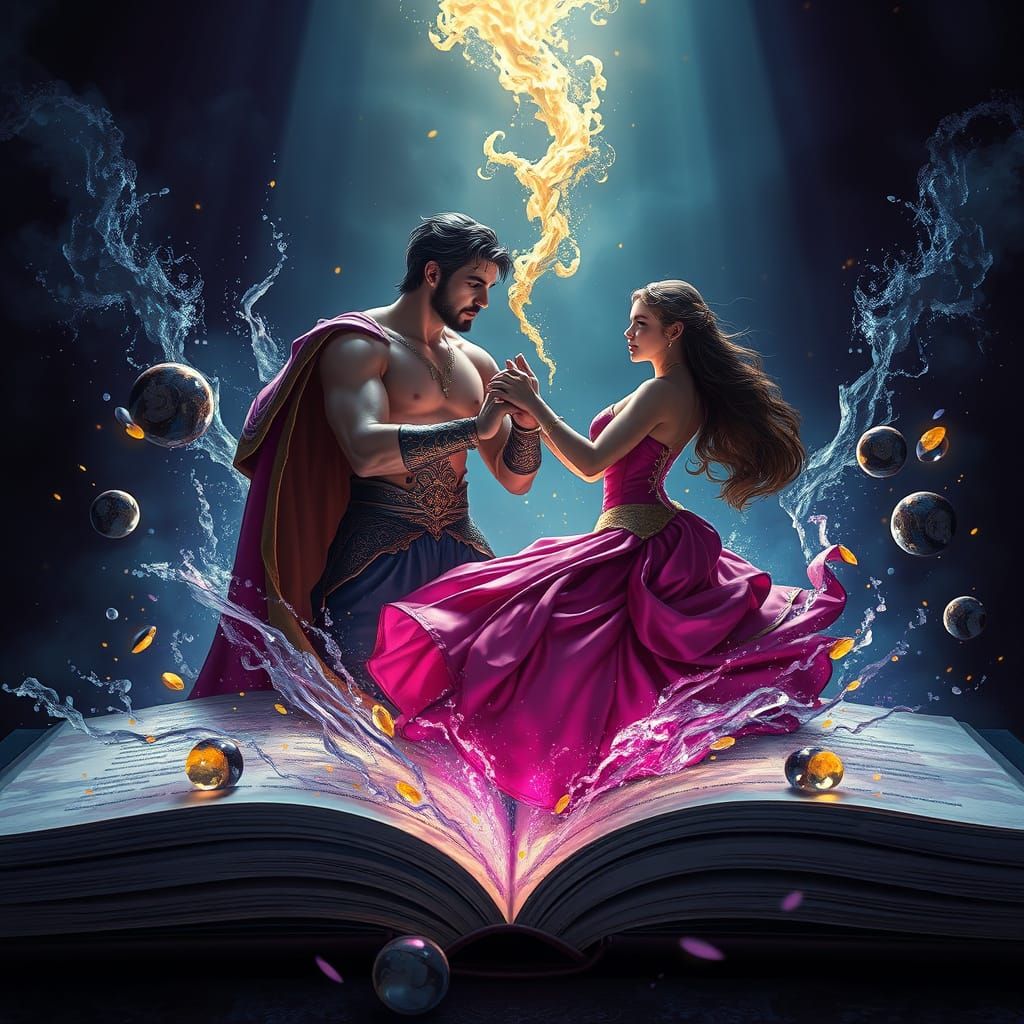 Book of wonders - Ethereal Prince and Princess in Dark Fant...