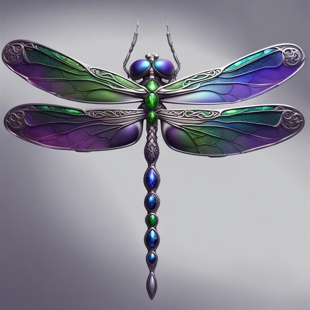 Celtic Dragonfly - AI Generated Artwork - NightCafe Creator